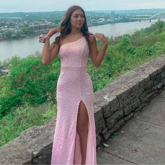 Midnight Doll | Dresses | Midnight Doll Reflective Sequin One Shoulder ...